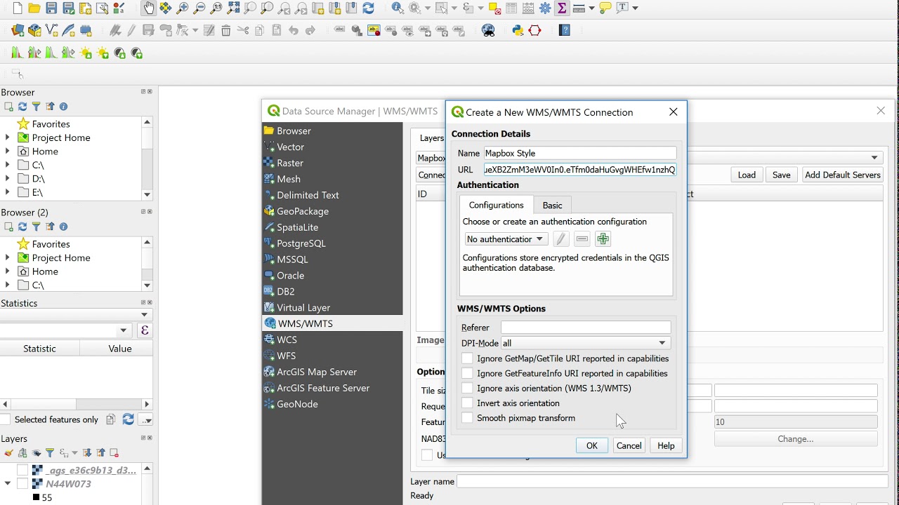 Adding a Mapbox WMTS service to QGIS - YouTube