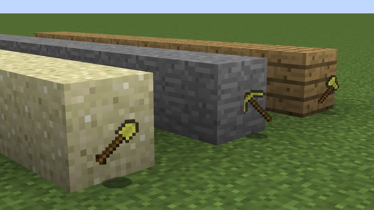 which golden tool is faster in minecraft? - YouTube