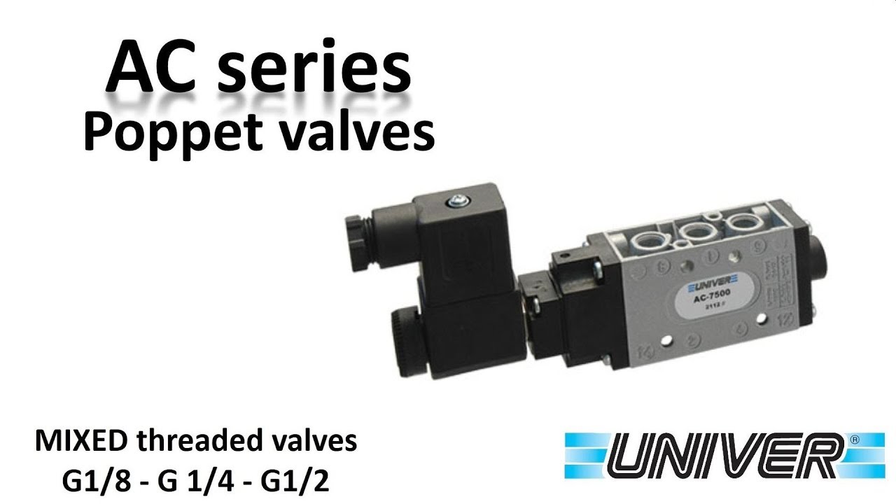 Univer AC series Poppet valve / Univer valves / Eltra Trade - YouTube