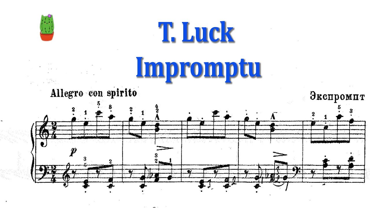 T.Luck Op.41 "Impromptu", Т.Лак Соч.41"Экспромпт" - YouTube