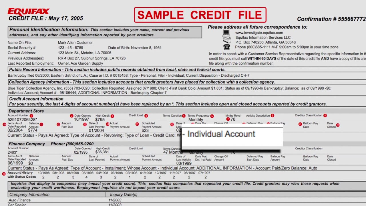 How to ready your credit report easily - YouTube