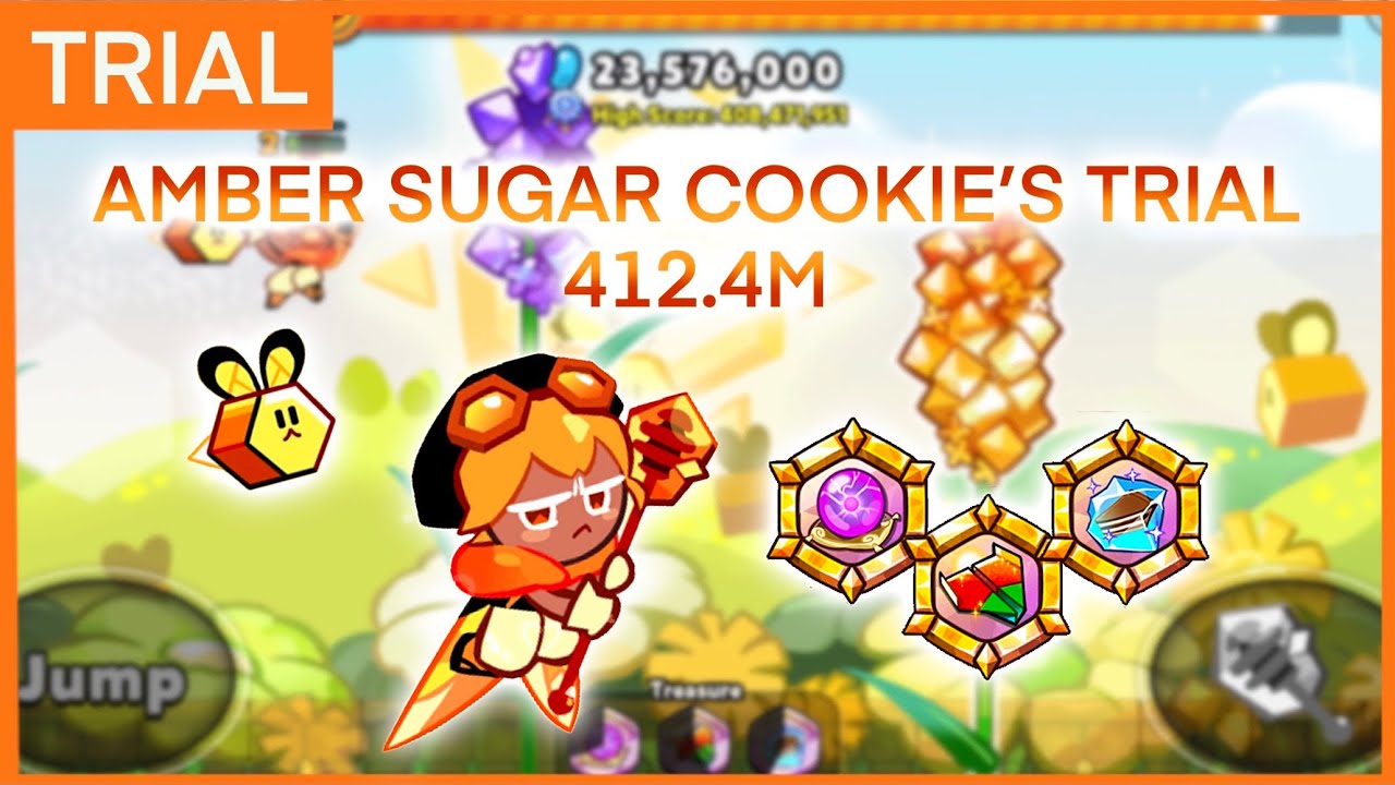CookieRun Ovenbreak - Amber Sugar Cookie’s Trial Top 5% (412.4M) - YouTube