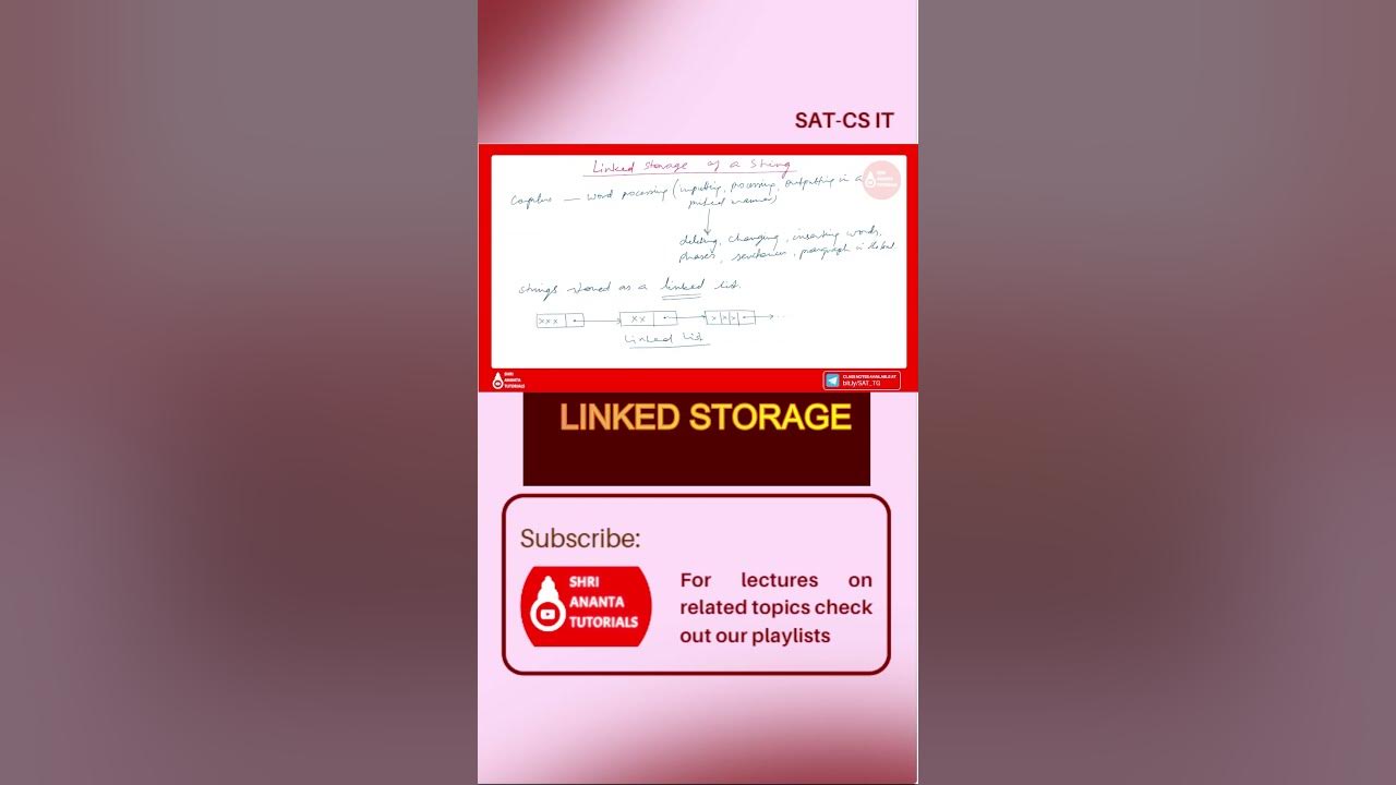Linked Storage Computerengineering Datastructureandalgorithm Youtube