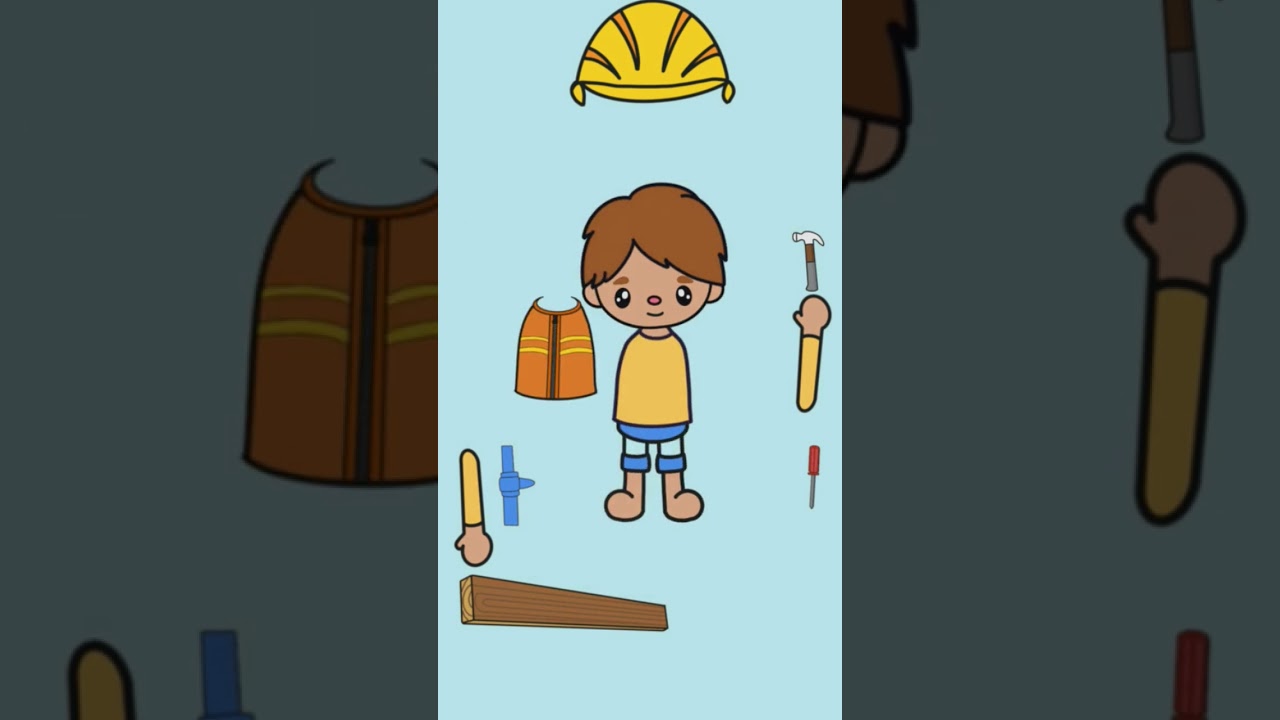Toca Boca Boy 👦 Builder / worker / constructor / stop motion - YouTube