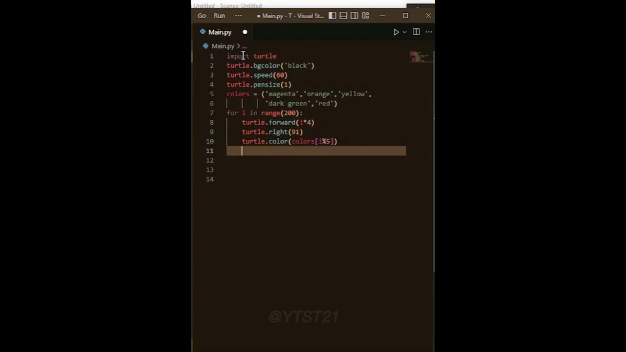 Cool Turtle 🐢 Create Using Python #shorts #coding #python #shortvideo # ...