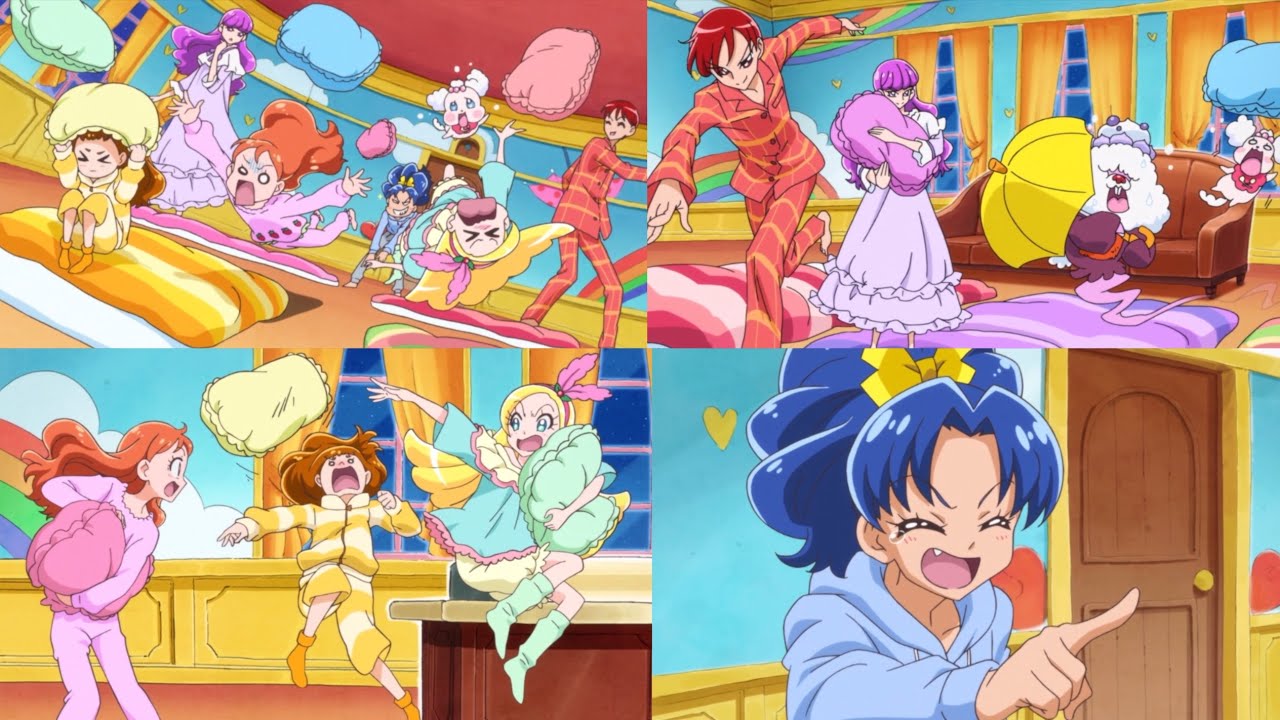 Kira Kira Precure A La Mode - Pillow Fight Scene (Episode 42) - YouTube