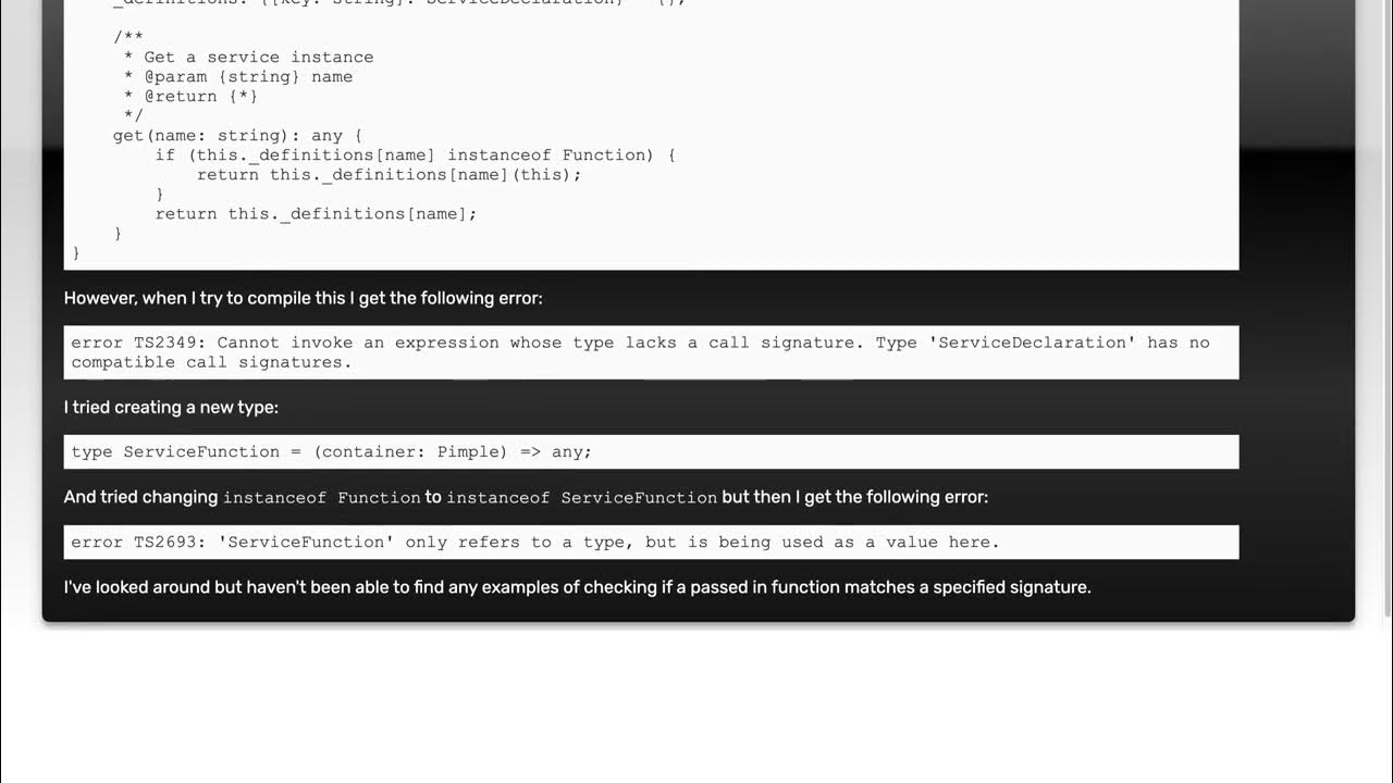 Checking for function signature - YouTube