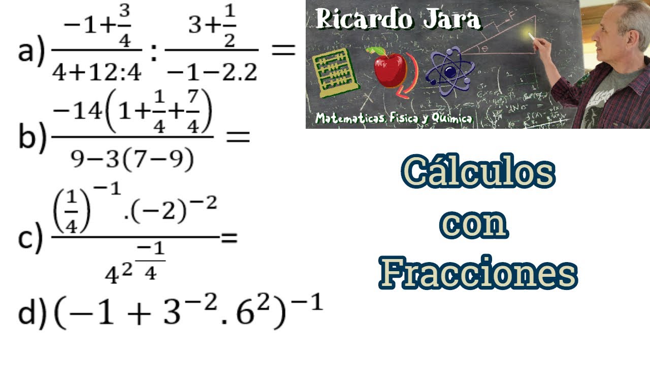 Cálculos Combinados con fracciones y Potencia - YouTube