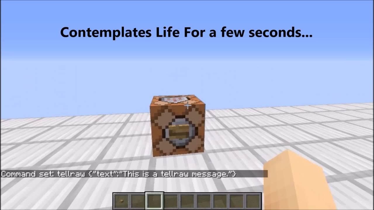 Basic Tellraw Command Tutorial | Minecraft 1.10.2 - YouTube