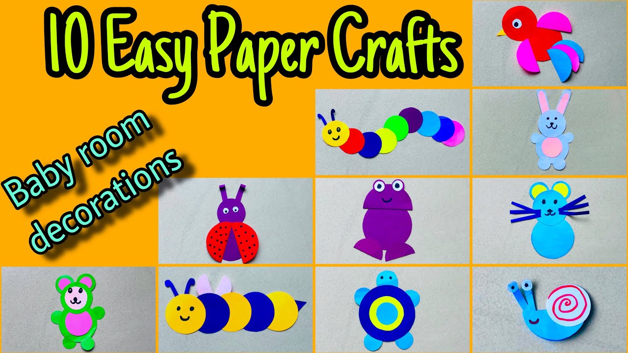 10 Easy Paper Crafts for Kids | Paper Circle Crafts | DIY Paper Toys ...