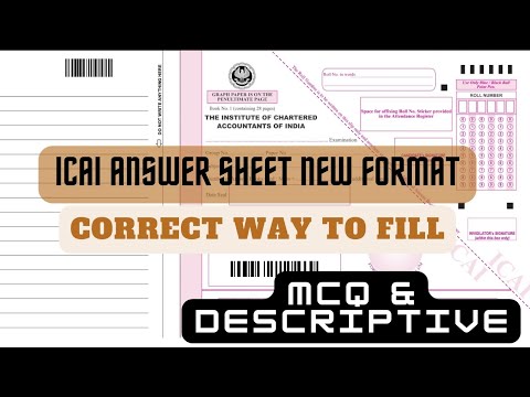 ICAI New Answersheet Format | Correct Way To Fill ICAI Descriptive ...