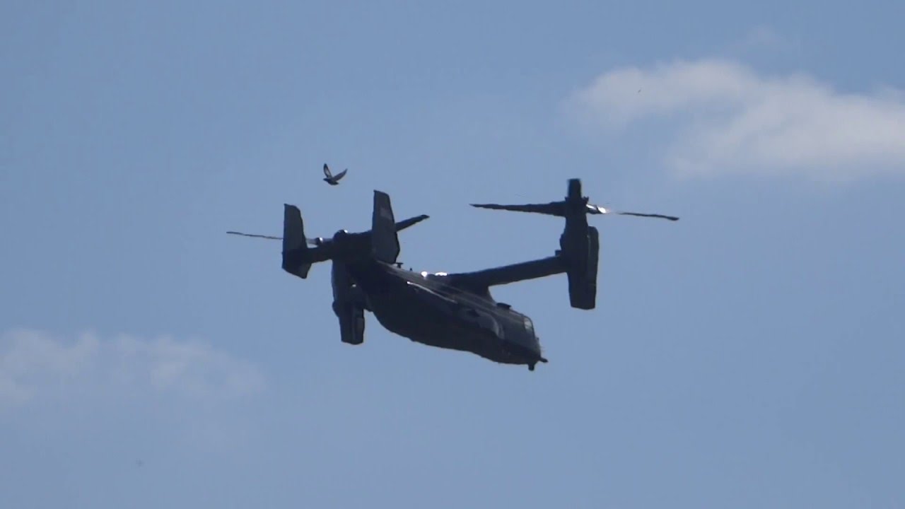 U.S. President Barack Obama's Helicopters' (V-22 Osprey) seen flying ...