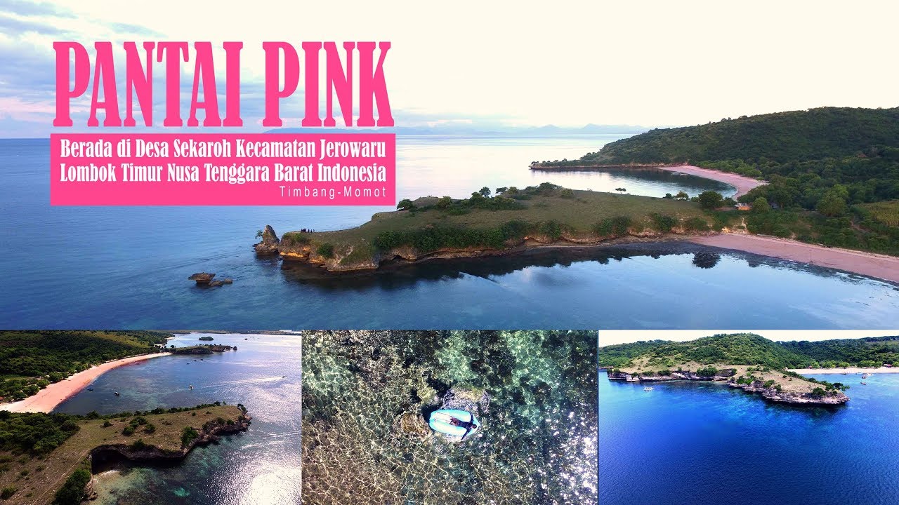 Pantai PINK (Beach) Bersih nan Indah, Lombok Timur NTB Indonesia - YouTube