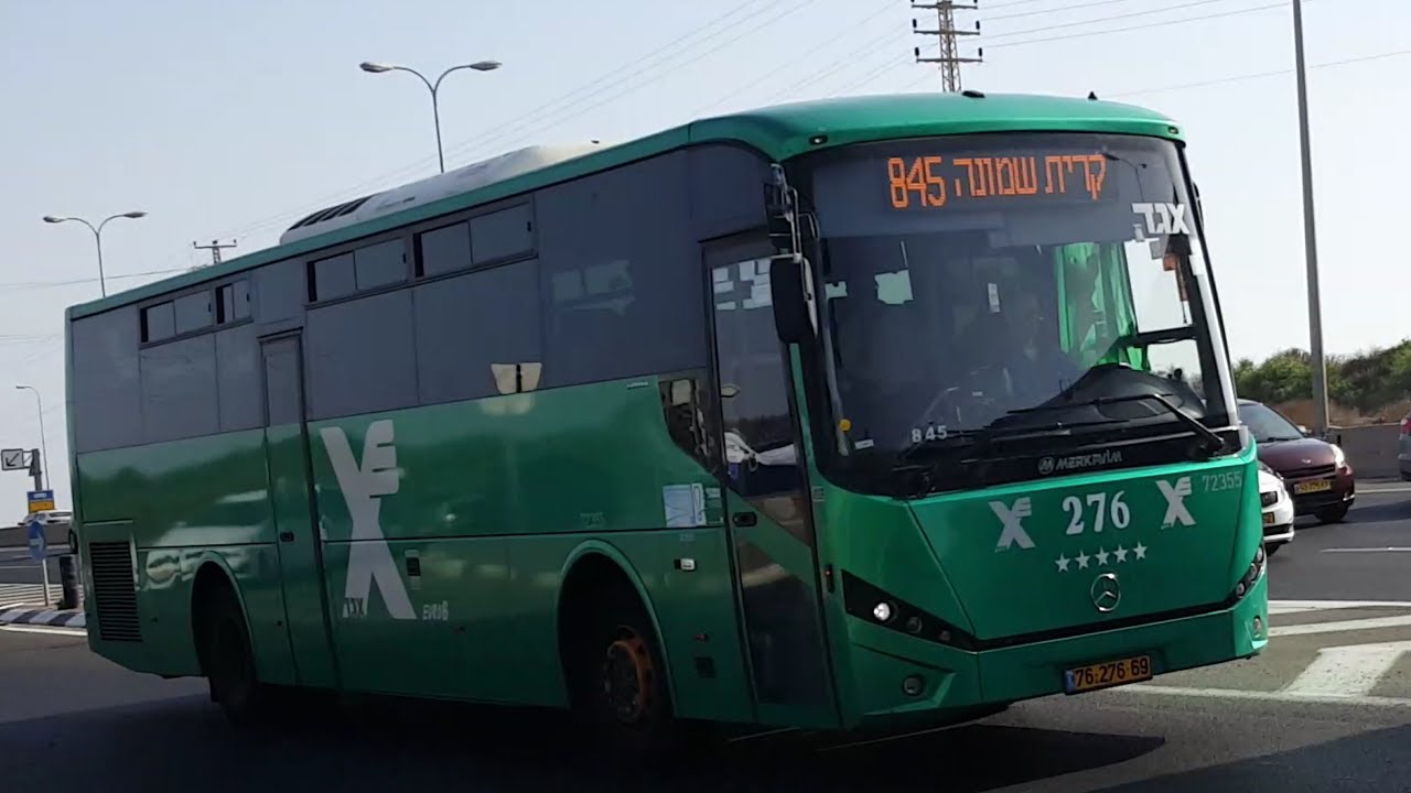 Mercedes Benz Oc500 Mars of Egged Bus Cooperative on Route 845 at Yakum ...