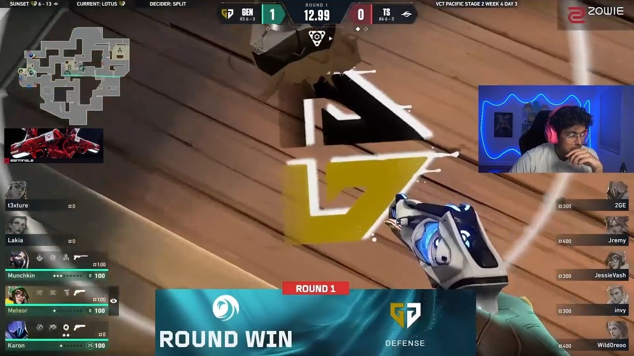 GEN Munchkin Massive 3k Against Team Secret | VCT Valorant Stage 2 ...