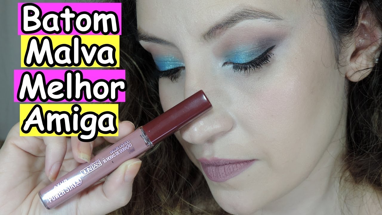 MAKE COM O BATOM MALVA MELHOR AMIGA | LAIANE LIRA - YouTube