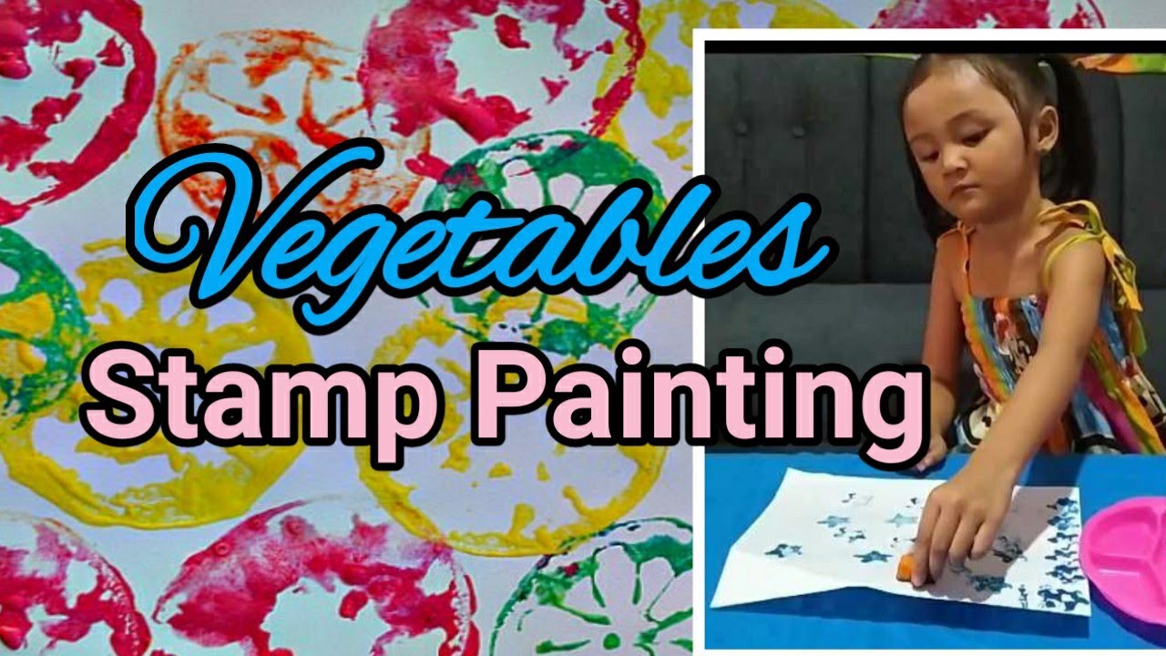 Vegetables Stamp Painting | CreativeArt | Stamp Painting using ...