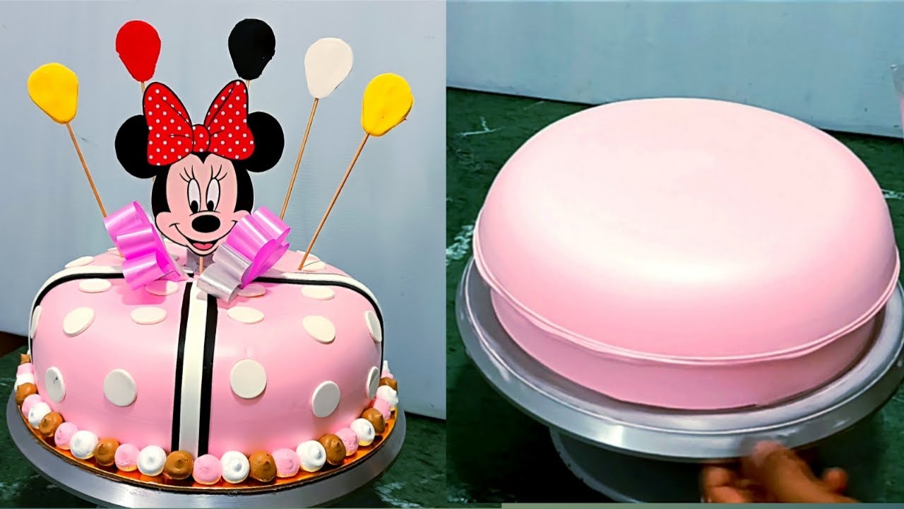 Mickey Mouse Fondant Cake Design I For Birthday Girls। Fondant Cake ...
