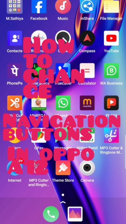 how to change navigation buttons in oppo A12 - YouTube