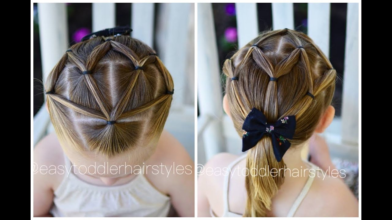 4 Way Split Elastic Hairstyle for Kids - YouTube