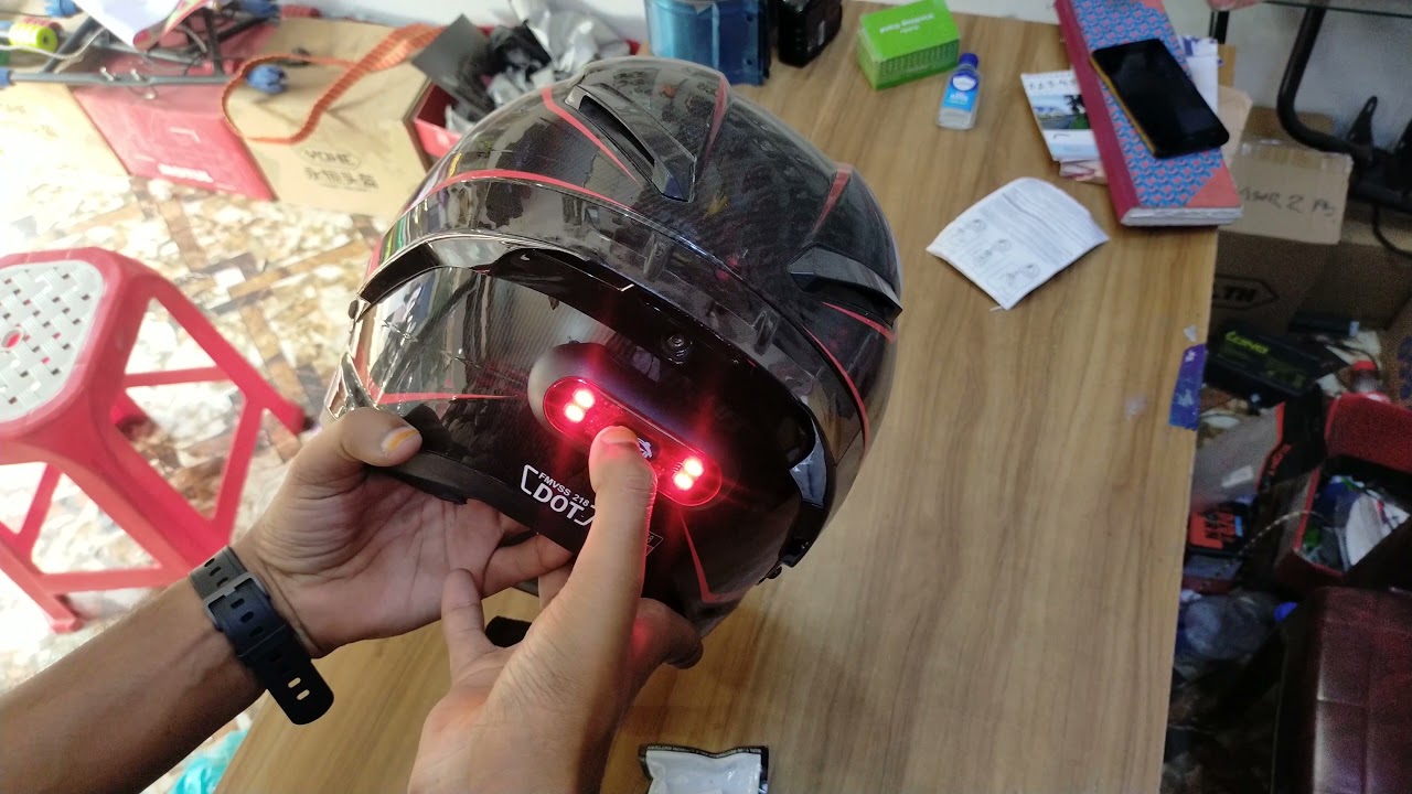 Helmet light installation video😍. shift & rev - YouTube
