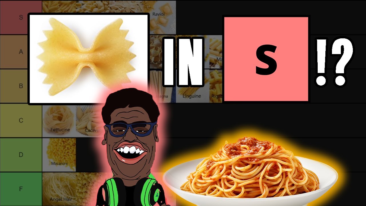 The Pasta Shapes Tier List!!! - YouTube