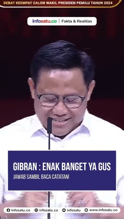 GIBRAN ENAK BANGET YA GUS JAWAB SAMBIL BACA CATATAN - YouTube