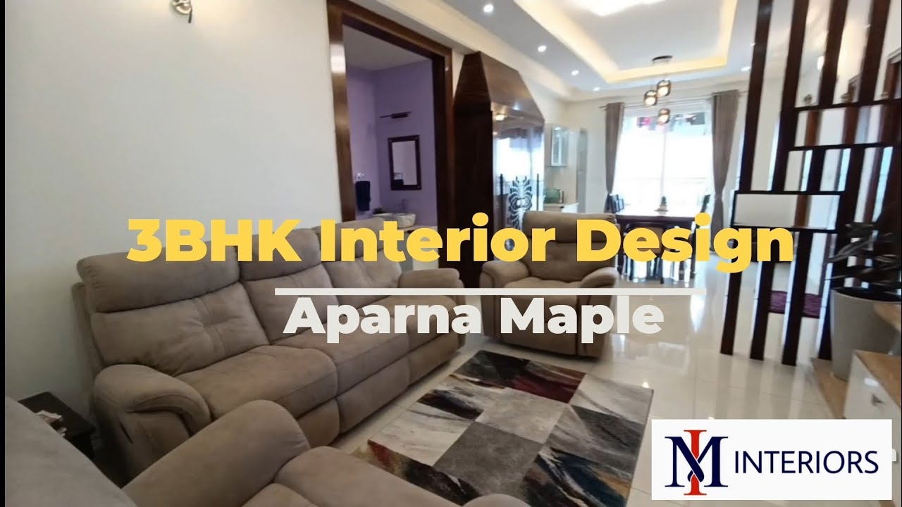 3BHK Modular Interior Design | Aparna Maple | MI Interiors India ...