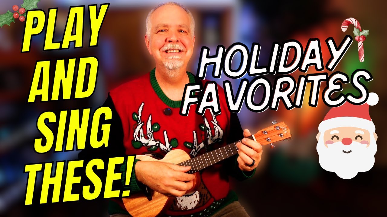 6 Easy Christmas Songs for Ukulele (With Chords Onscreen) - YouTube