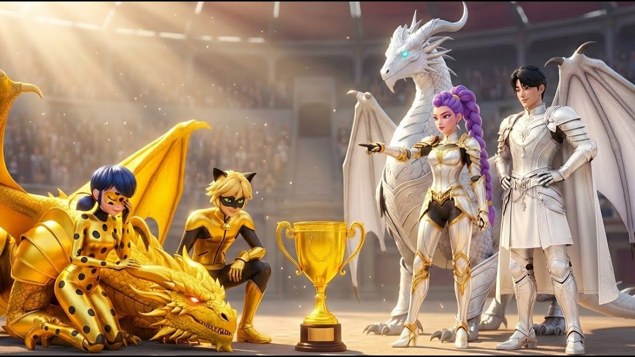 🐉 Golden Family VS Silver Family😱 : LADYBUG Gets Magic Dragon Racing ...