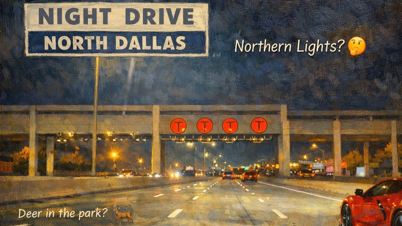Night Drive to North Dallas | Calm Drive, Quiet Roads, and Deer late ...