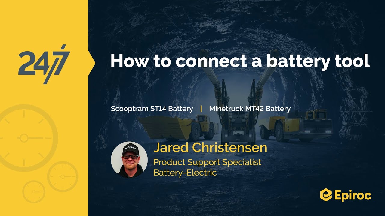How to connect a battery tool | Scooptram ST14 Battery | Minetruck MT42 ...