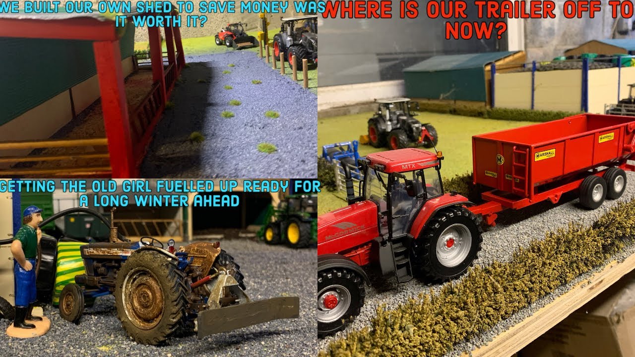 Episode19 on the model farm~cows start to come in and another shed goes ...