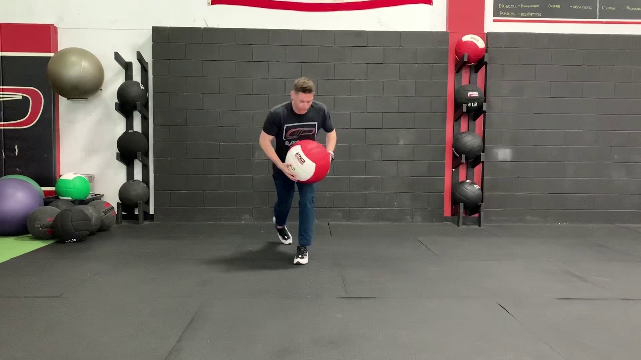 Split-Stance Anti-Rotation Fake Medicine Ball Scoop Toss - YouTube