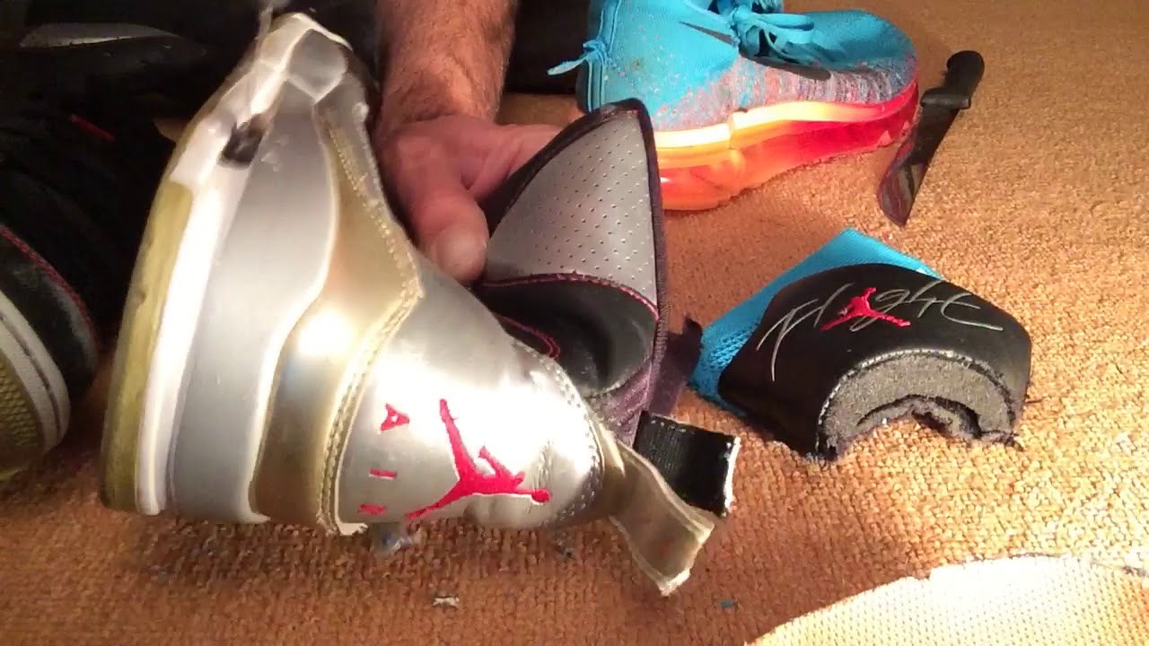 Trashed Nike air max flyknit and old Jordan's, 2 - YouTube