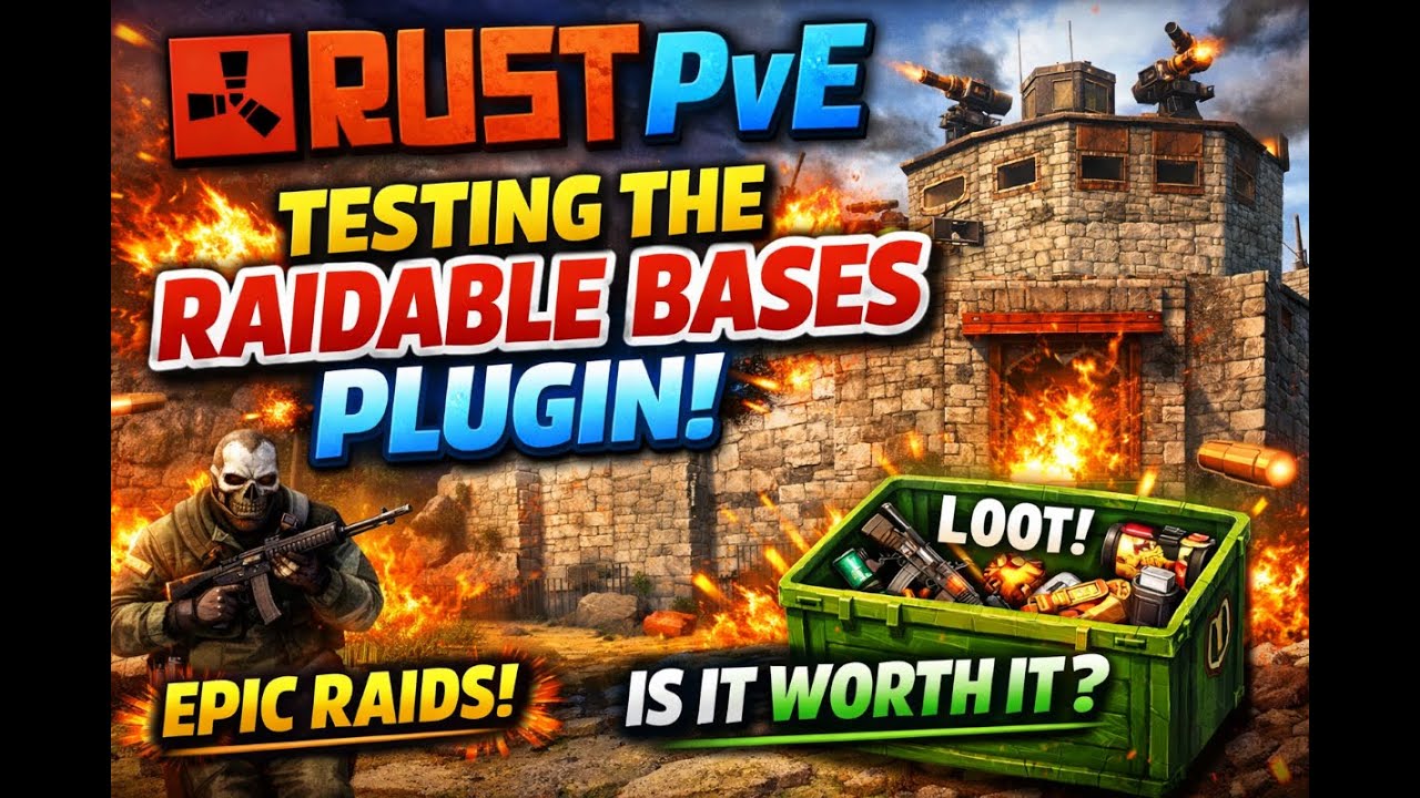 Rust PvE | Testing the Raidable Bases Plugin | Gameplay - YouTube