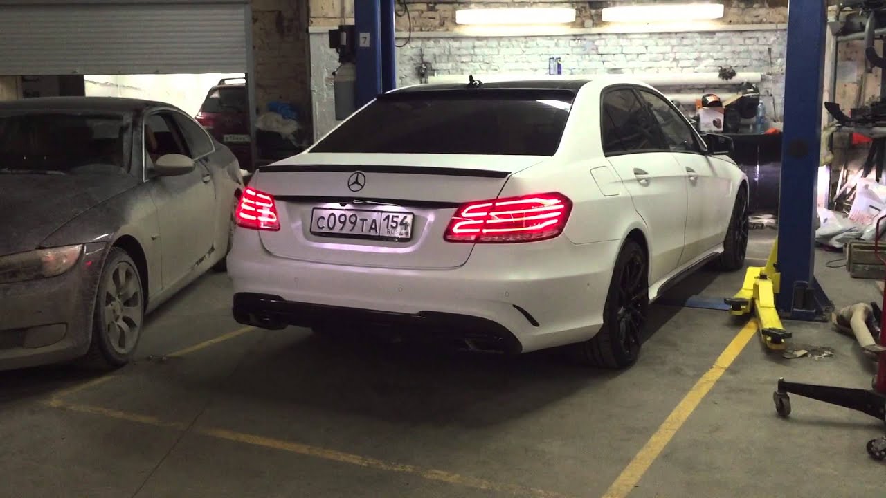 E63 AMG S - new custom exhaust - YouTube