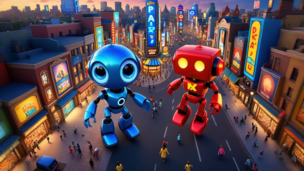 Four Little Robots Beep and Spin | Fun Learning Song for Kids | Nursery ...