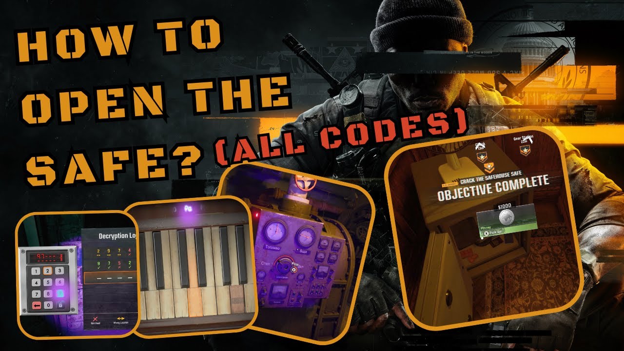 Call of Duty Black Ops 6 How to open safe? "ALL COMBINATIONS" | Piano ...