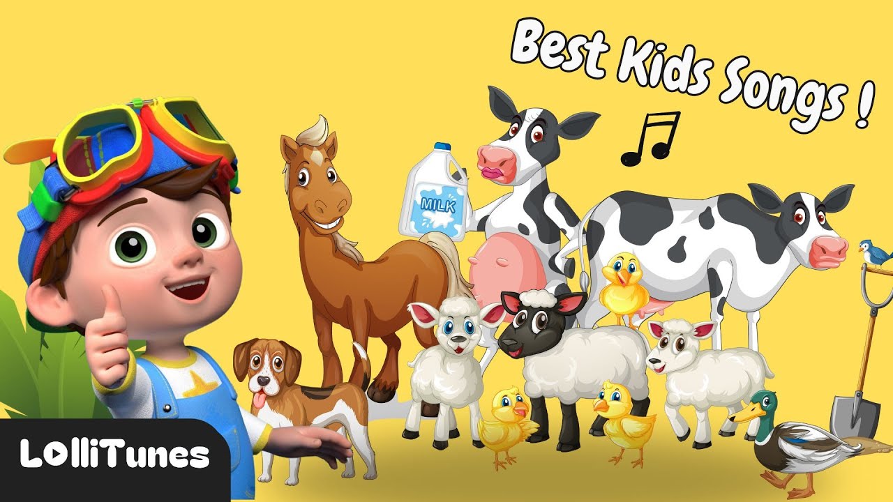 The Animals On The Farm | Animals and Farm Song for Kids | Animals ...