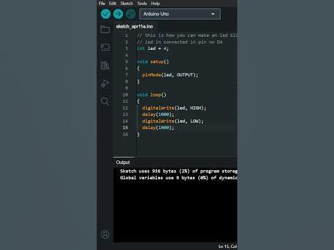 LED blinking circuit using Arduino | Speed Codes #arduinoproject #codingtutorials - YouTube