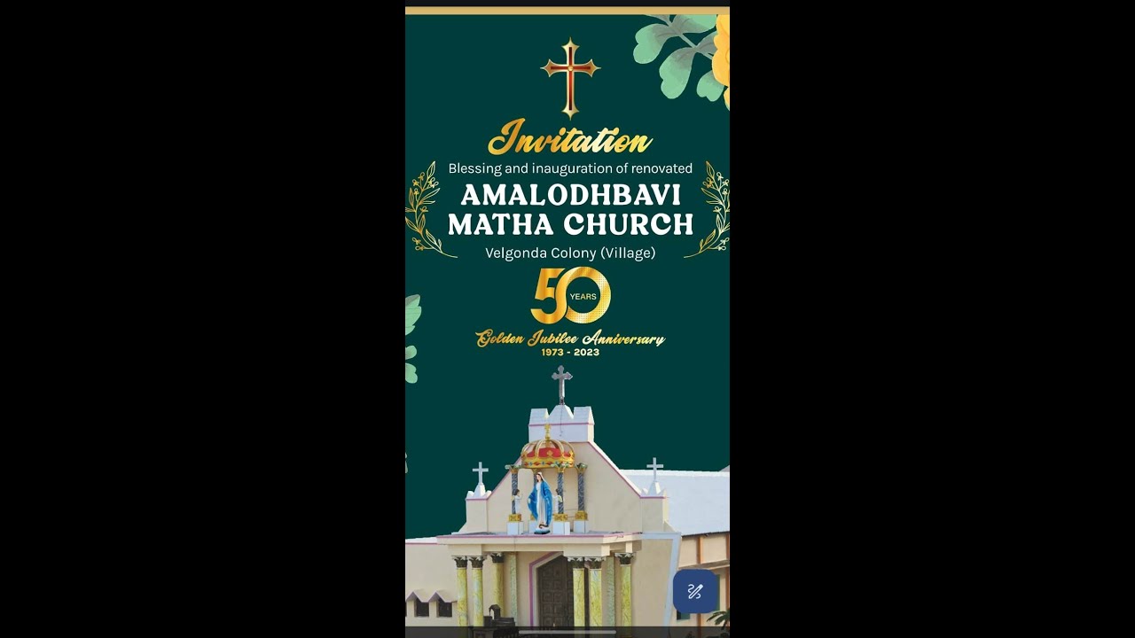 Inauguration of renovated AMALODHBAVI MATHA CHURCH - YouTube