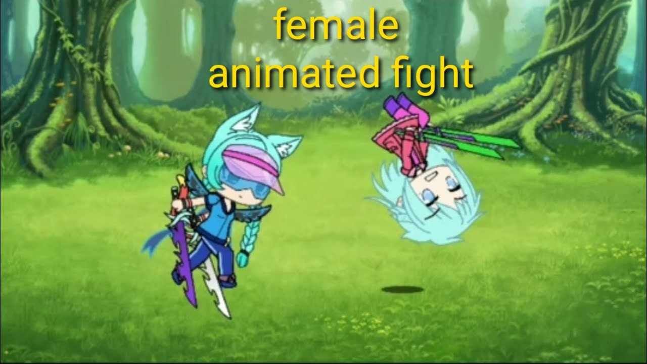 Female ghacha fight ( ghachalife + power director animation test ...