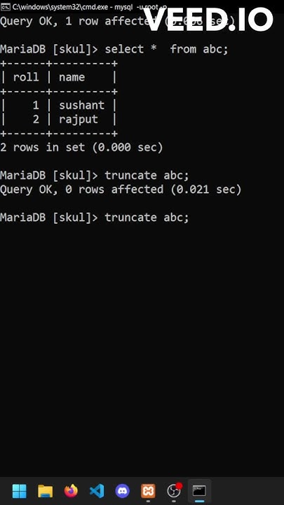 truncate table | mysql | class 12 | ip | #shorts - YouTube