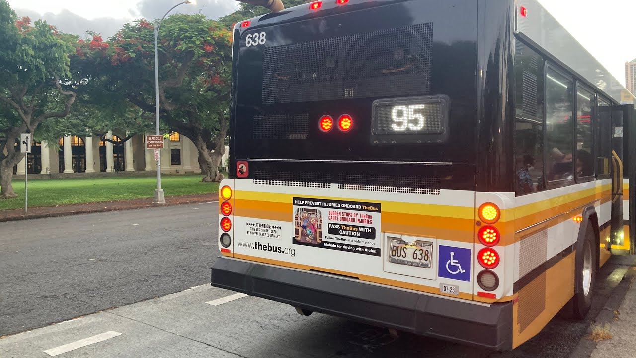 Honolulu TheBus Route 95 Express Downtown, Bus 638 - YouTube