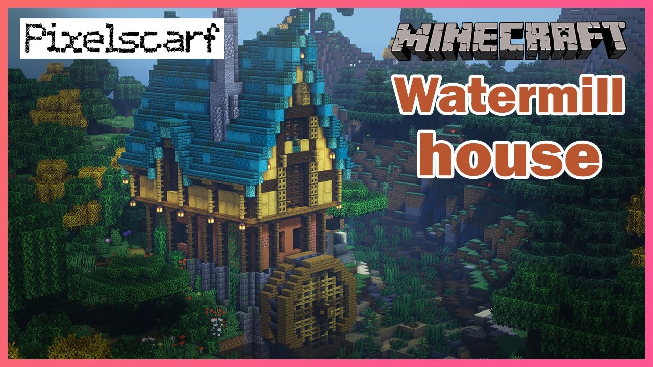 Fantsy Watermill House | Minecraft Speed Build - YouTube