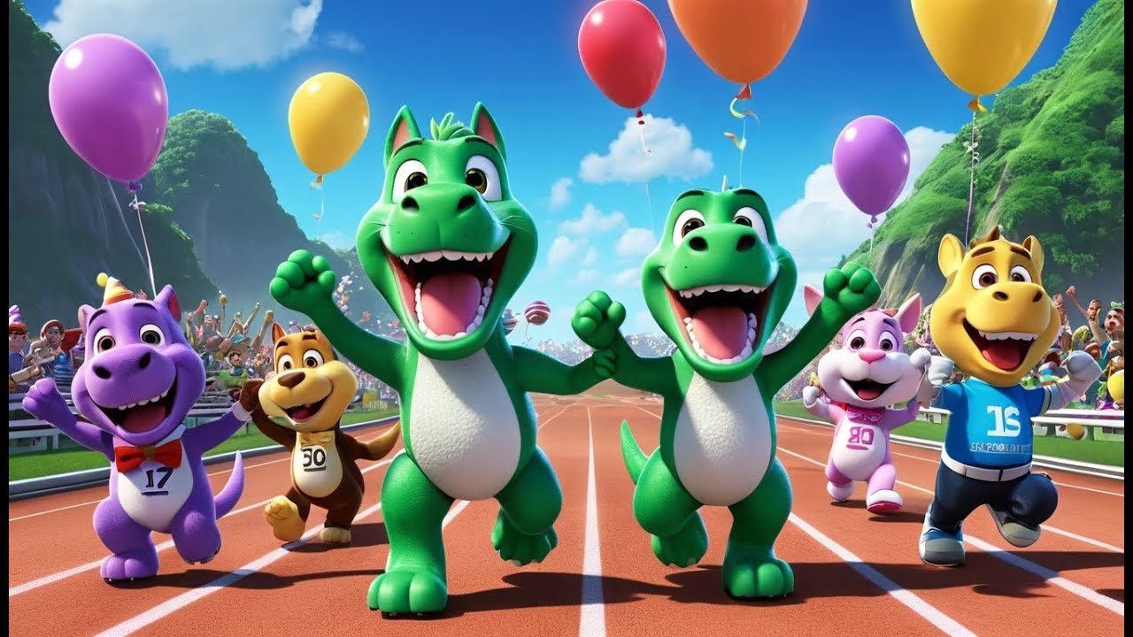 Racing Rex and the Hot Wheels Rally | Speedy Dinosaur Song for Kids ...