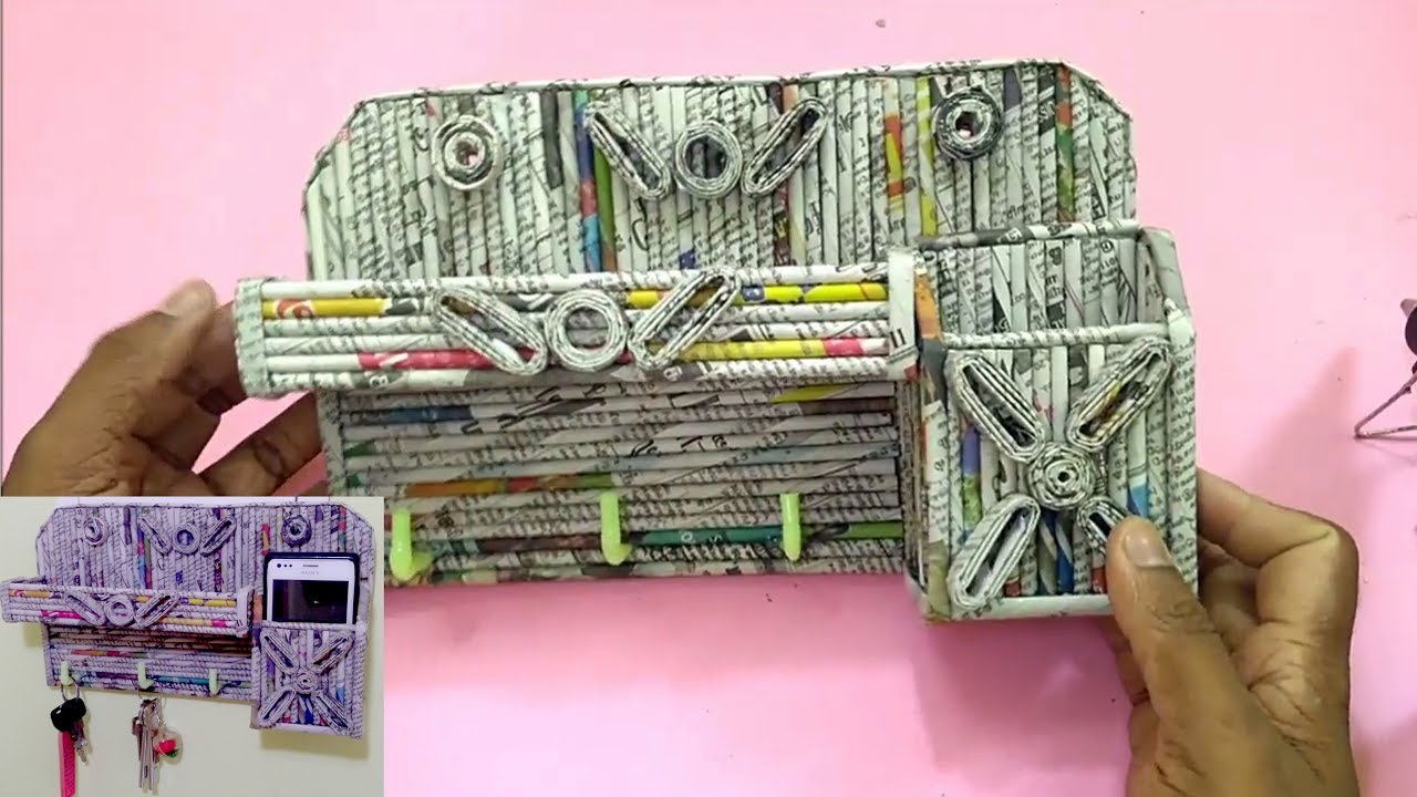 How to make Wall mount Organizer with Key Holder | All Type Videyos ...