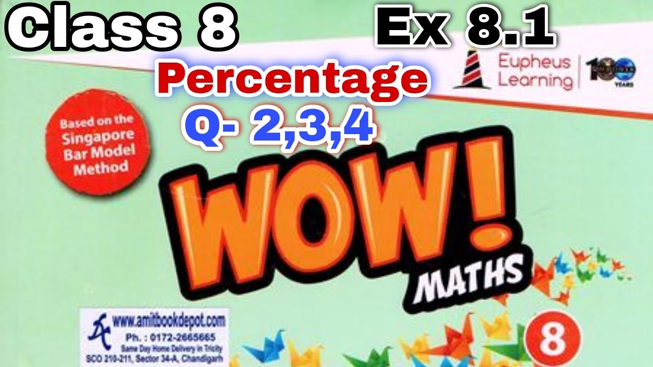 class 8 ex 8.1 wow maths book solution Q 2,3,4 Ch 8 wow math - YouTube