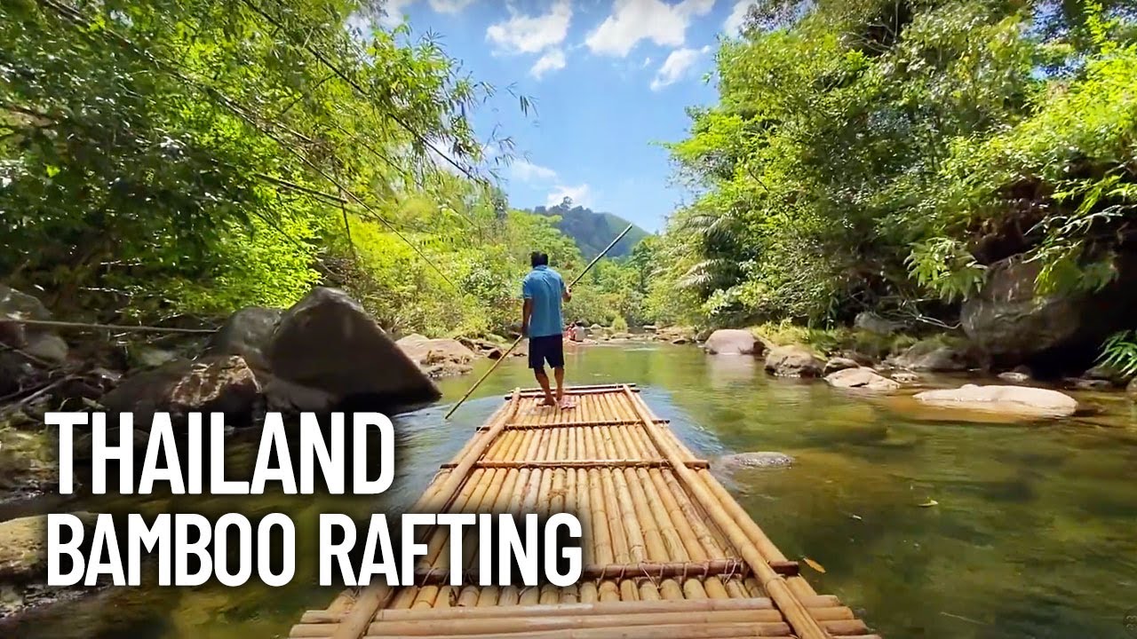 Thailand Bamboo Rafting Tour in Khao Lak, Phuket - YouTube